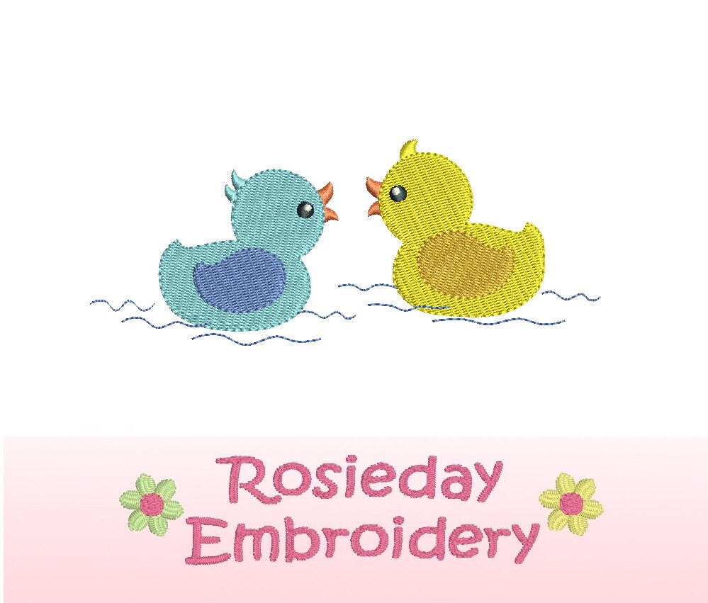 Cute Duck Machine Embroidery Design Fill Stitch Duckling - Etsy