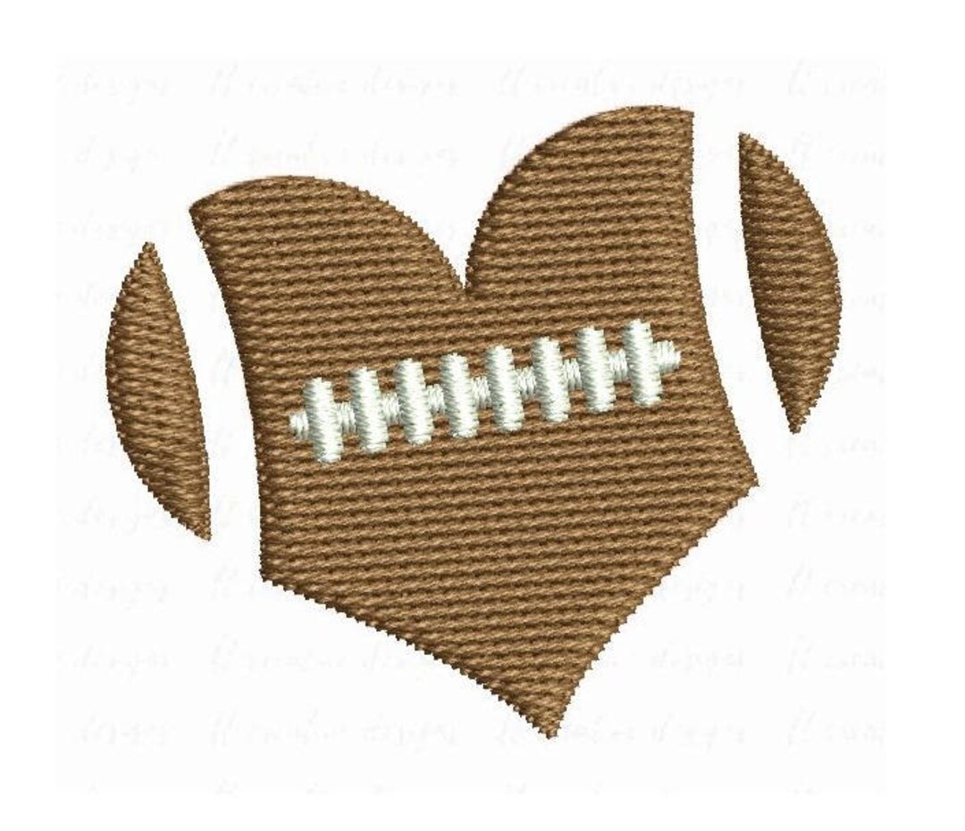 Mini Football Machine Embroidery Design, Fill Stitch, Heart Football ...