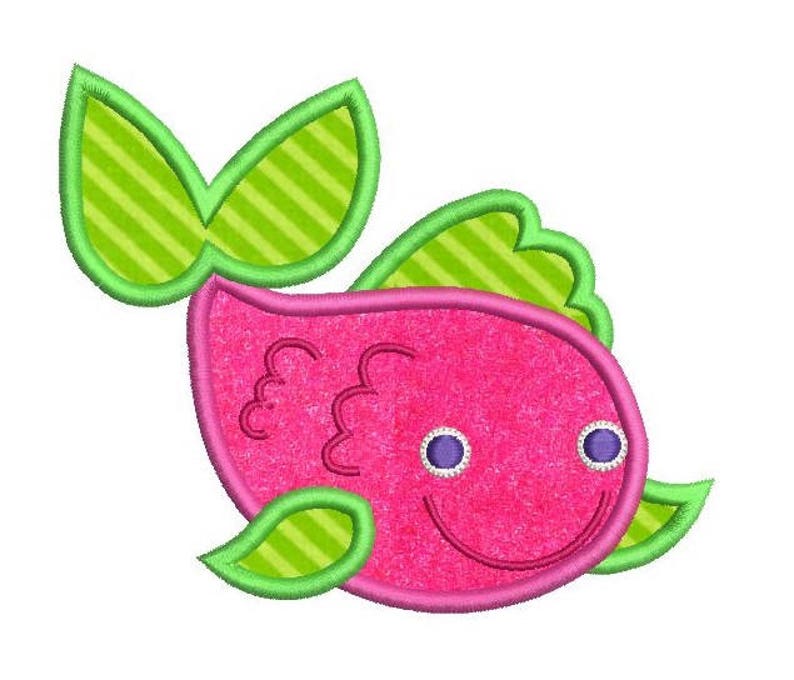 Sea Life Embroidery Applique Designs Fish Seaweed Fish | Etsy