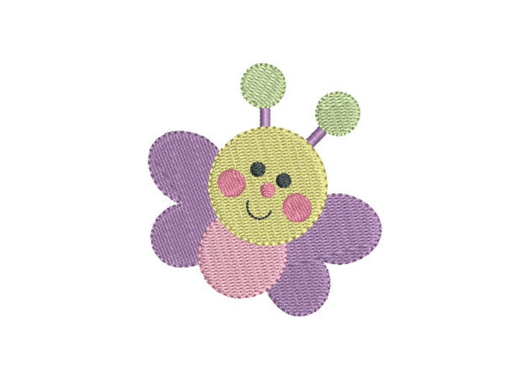Mini Butterfly Machine Embroidery Design, Fill Stitch, Girl's Mini Baby ...