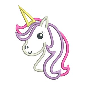 Unicorn Embroidery Applique Design, Unicorn Machine Embroidery, Cute ...
