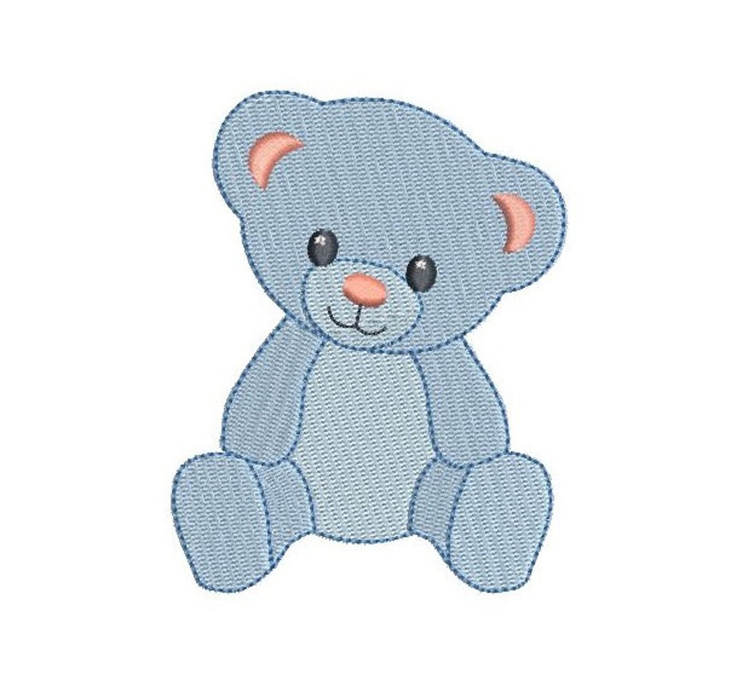 Mini Teddy Bear Machine Embroidery Design, Fill Stitch, Mini Fill ...