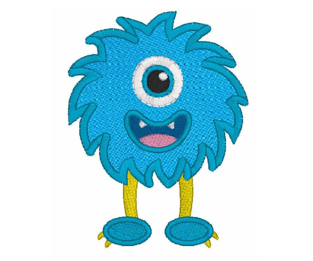 Monster Applique Embroidery Design, Boy's Embroidery, Scary Monster ...