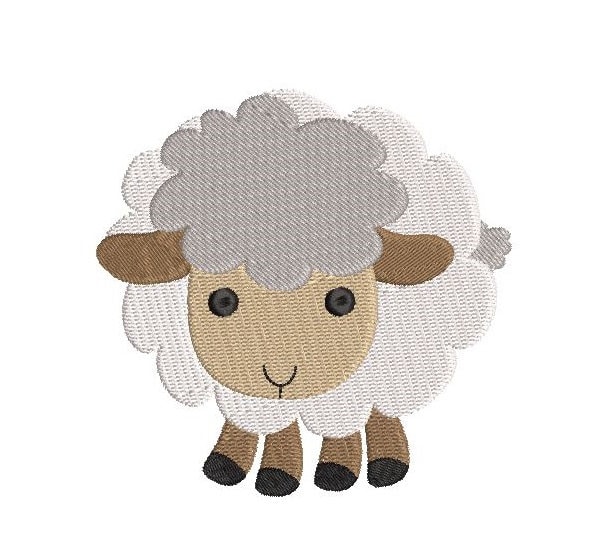 Mini Sheep Embroidery Design, Fill Stitch Sheep, Cute Sheep, Machine ...