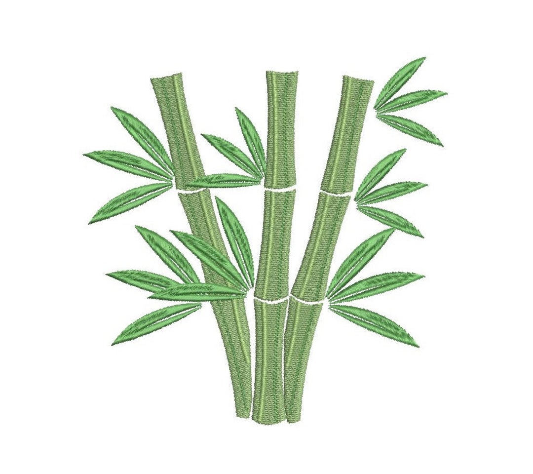 Bamboo Embroidery Design, Fill Stitch, Tropical Bamboo, Bamboo Branches ...