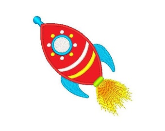 Instant Download Rocket Applique Machine Embroidery Design - Etsy