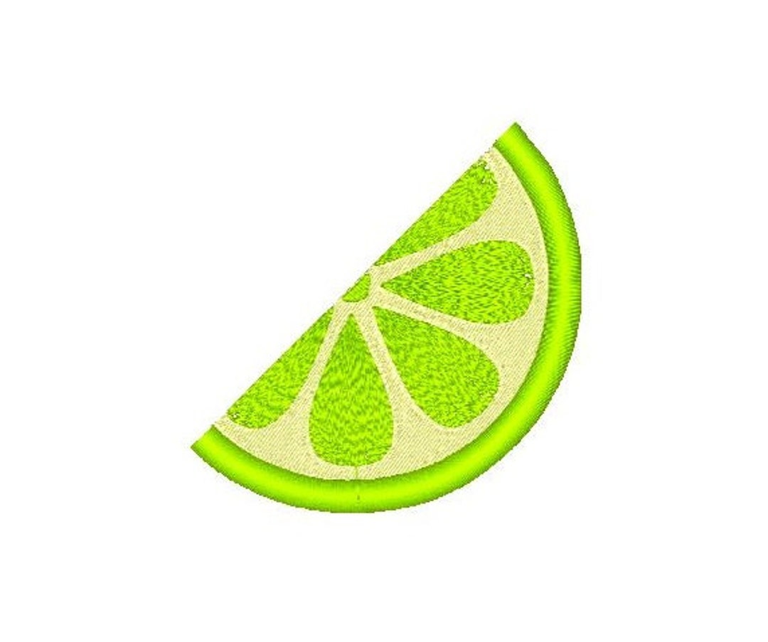 Lime Slice Machine Embroidery Design, Fruit, Slice of Lime, Food ...