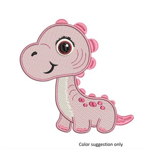 Dinosaur Embroidery Design, Fill Stitch Dinosaur, Baby Dinosaur, Cute ...