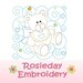 Baby Quilt Block Machine Embroidery Design, Multi-colored Linework ...