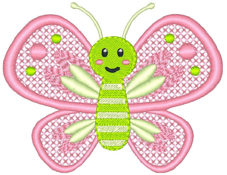 Butterfly Embroidery Design, Fill Stitch, Cute Butterfly, Garden Insect ...