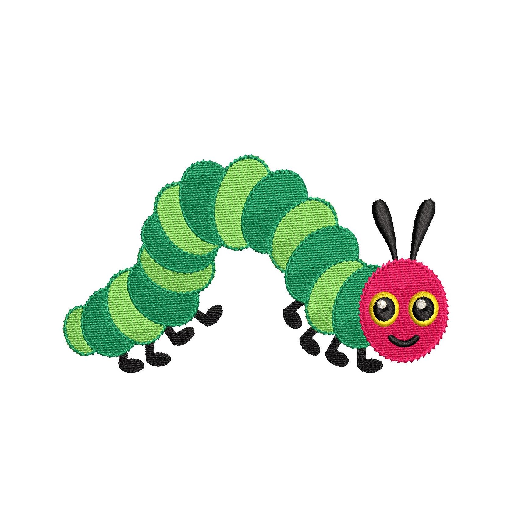 Caterpillar Embroidery Designs, Fill Stitch, Cute Caterpillars ...