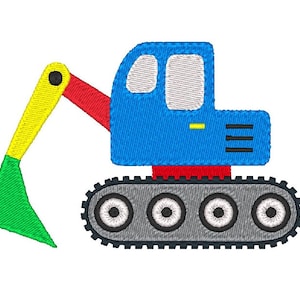 Excavator Machine Embroidery Design, Digger, Fill Stitch, Boy's ...