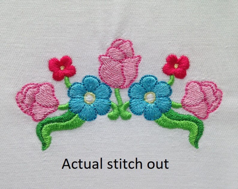 Floral Machine Embroidery Design Flower Arrangement Fill | Etsy