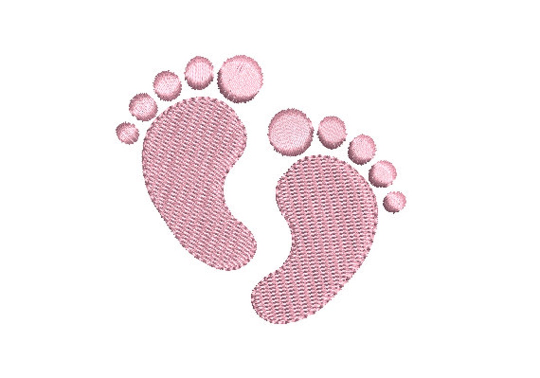 Mini Baby Feet Machine Embroidery Design, Fill Stitch, Newborn Baby ...