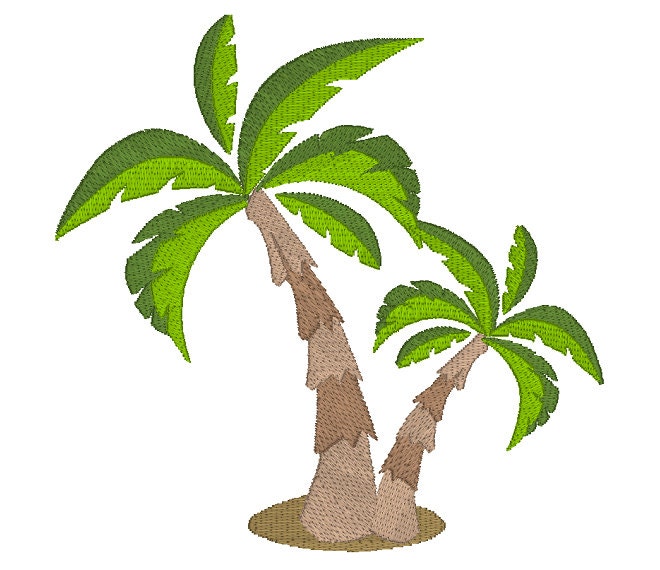 Palm Tree Embroidery Design Fill Stitch Tropical Palm Tree | Etsy Australia