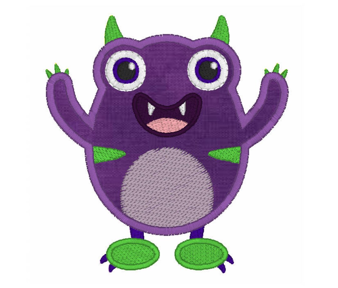 Monster Machine Embroidery Applique Design, Boy's Embroidery, Halloween ...