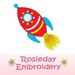 Rocket Applique Machine Embroidery Design, Rocket Ship, Outer Space ...