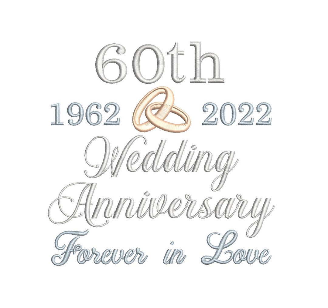 60th Wedding Anniversary, Customised Design, Diamond Wedding, Rings ...