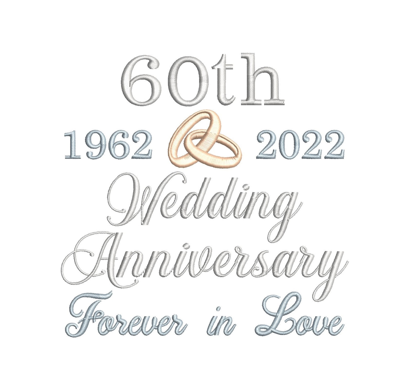 60th Wedding Anniversary, Customised Design, Diamond Wedding, Rings ...
