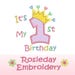 1st Birthday Applique Machine Embroidery Design, Princess Crown, Girl's ...