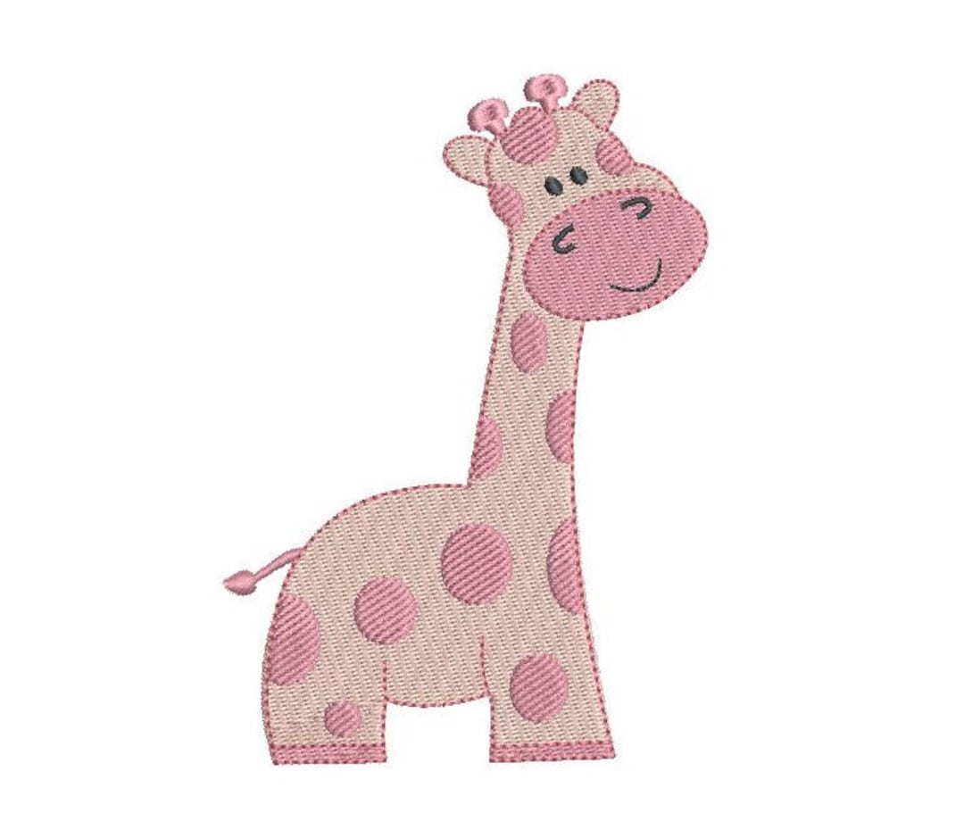 Baby Giraffe Machine Embroidery Design, Fill Stitch, Giraffe Embroidery ...