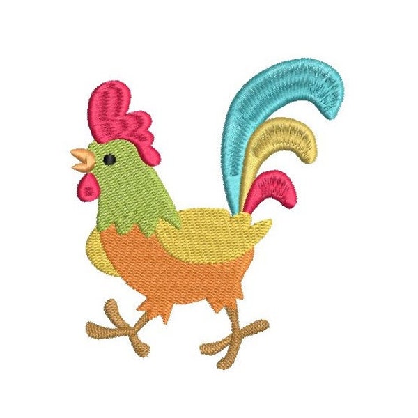 Rooster Embroidery - Etsy
