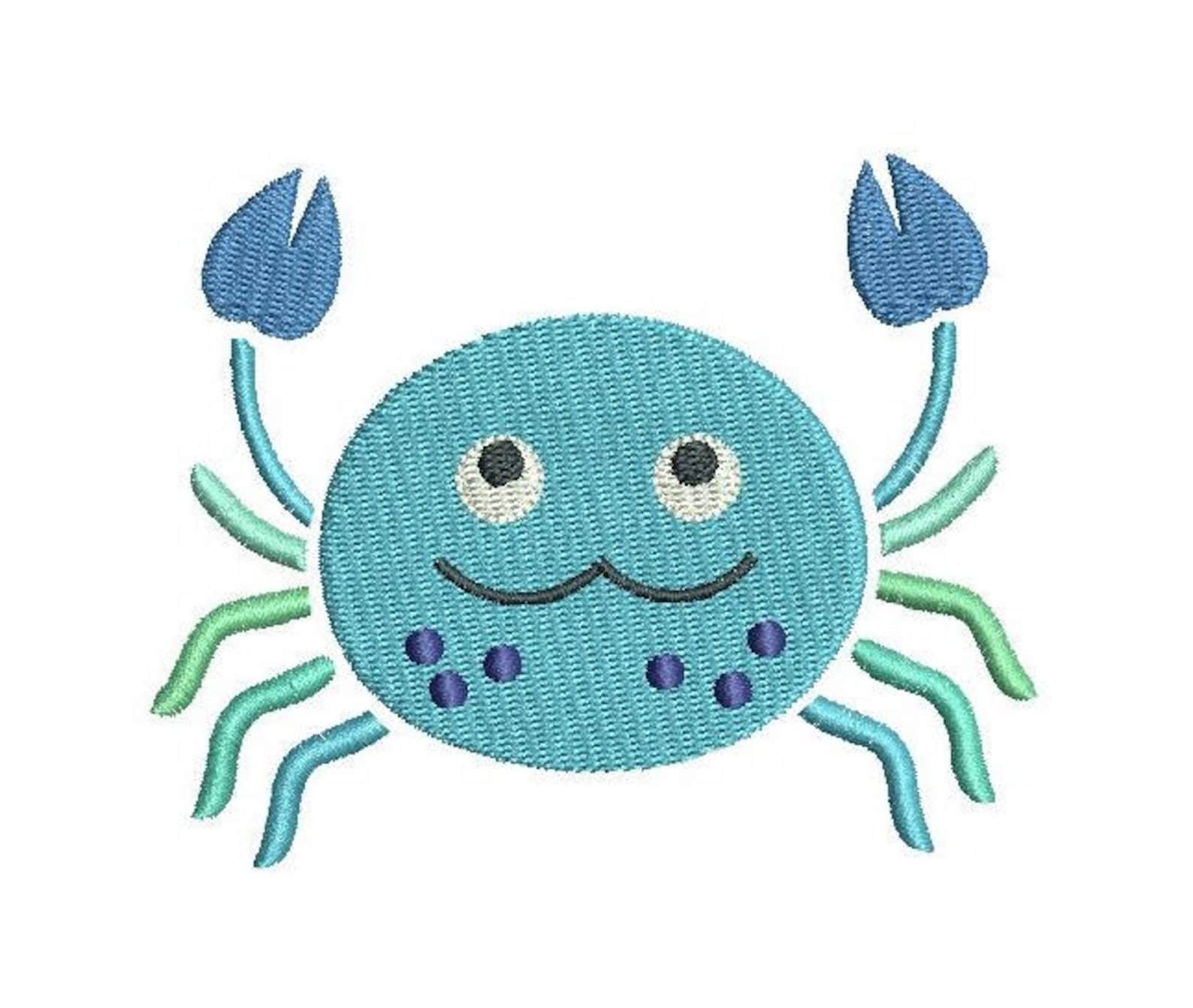 Mini Crab Machine Embroidery Design, Cute Crab, Mini Fill Stitch ...