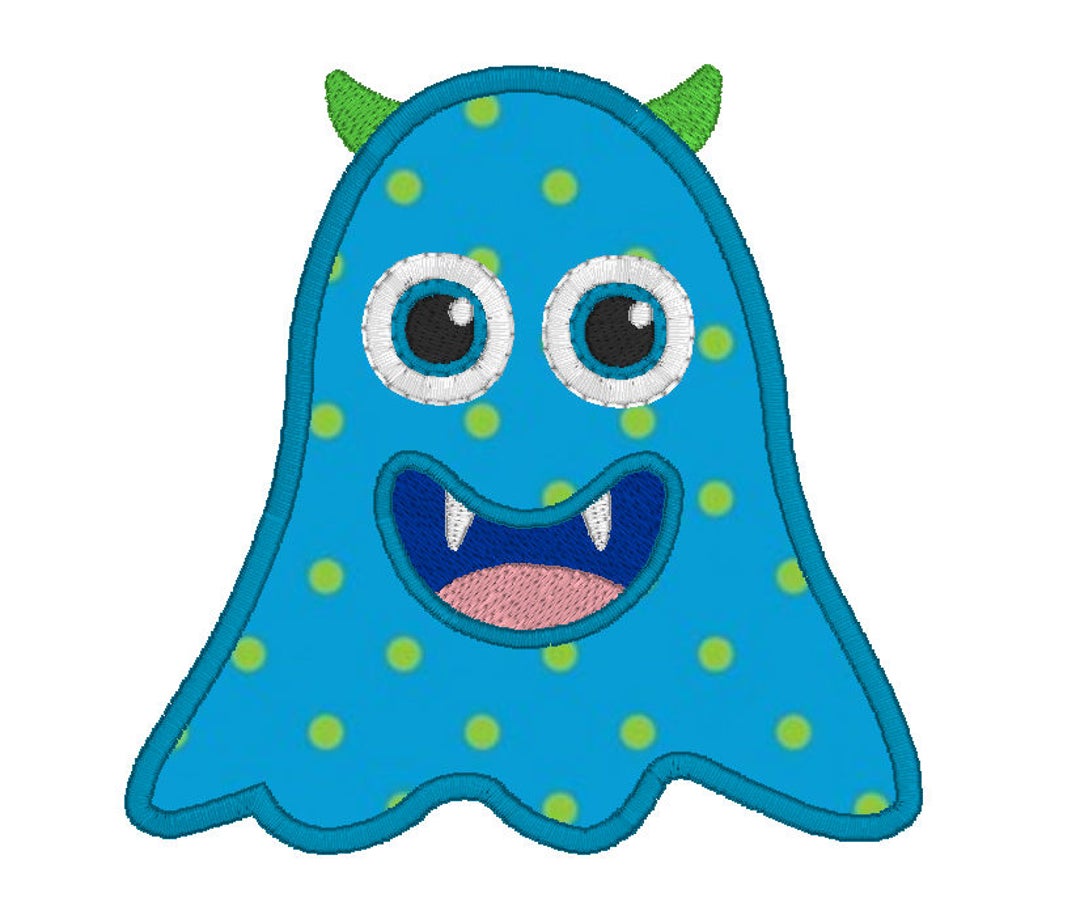 Monster Applique Embroidery Design, Boy's Embroidery, Scary Monster ...