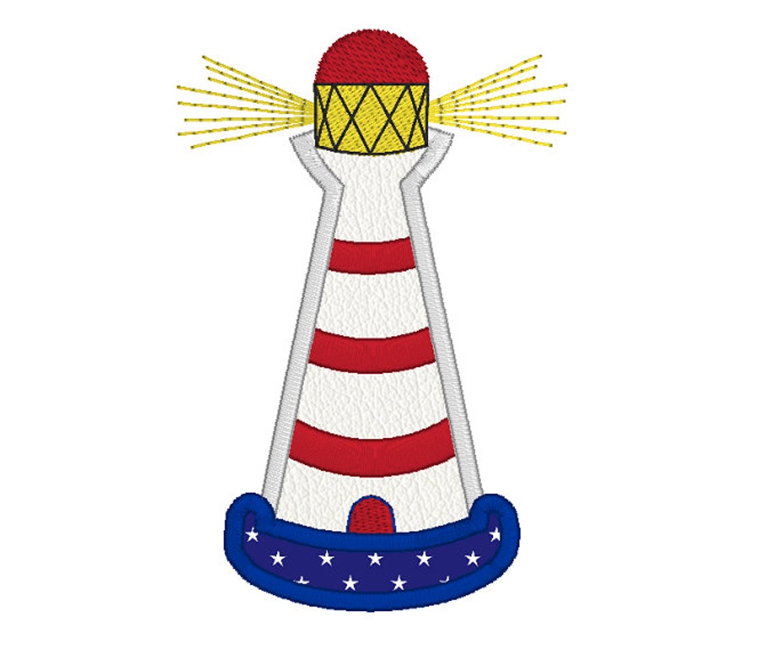 Lighthouse Machine Embroidery Applique Design, Lighthouse Embroidery ...