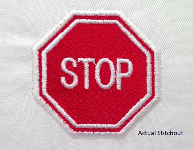 Stop Sign Machine Embroidery Applique Design Boys Traffic | Etsy