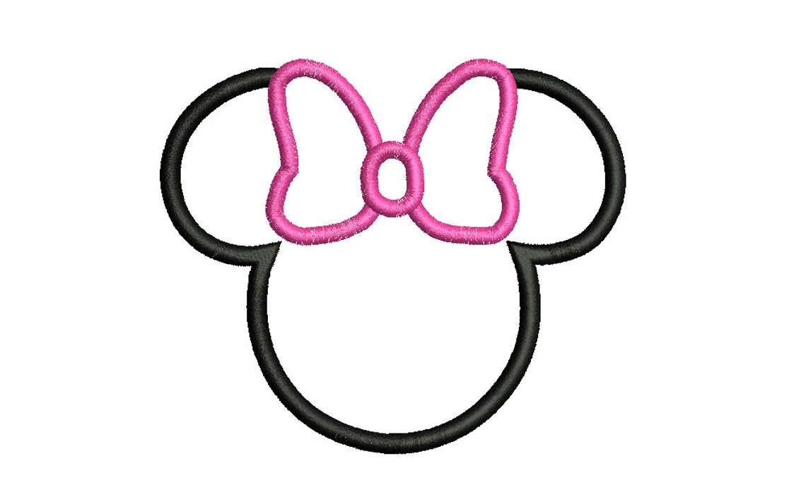Mouse Ears Machine Embroidery Applique Design Mouse Head With | Etsy
