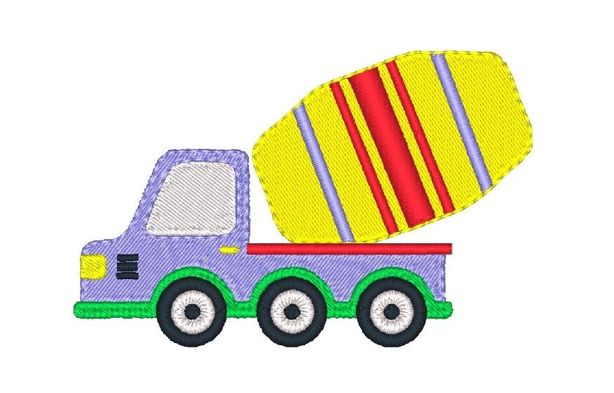 Construction Machine Embroidery Designs, Set of 12 Designs, Vehicles ...