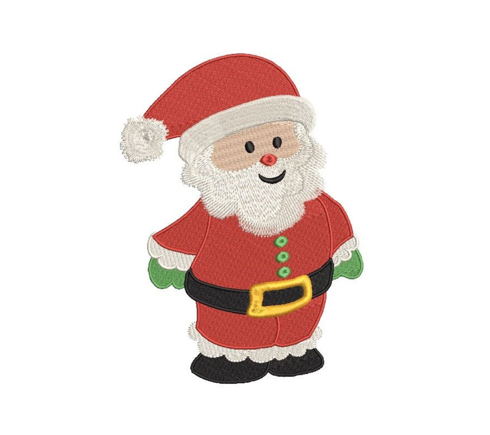 Santa Embroidery Design, Fill Stitch, Santa Claus, Father Christmas ...