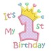 1st Birthday Applique Machine Embroidery Design, Princess Crown, Girl's ...