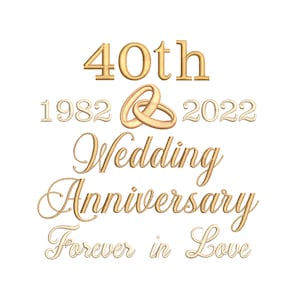 40th Wedding Anniversary, Template Design, Golden Wedding, Rings, 40th ...
