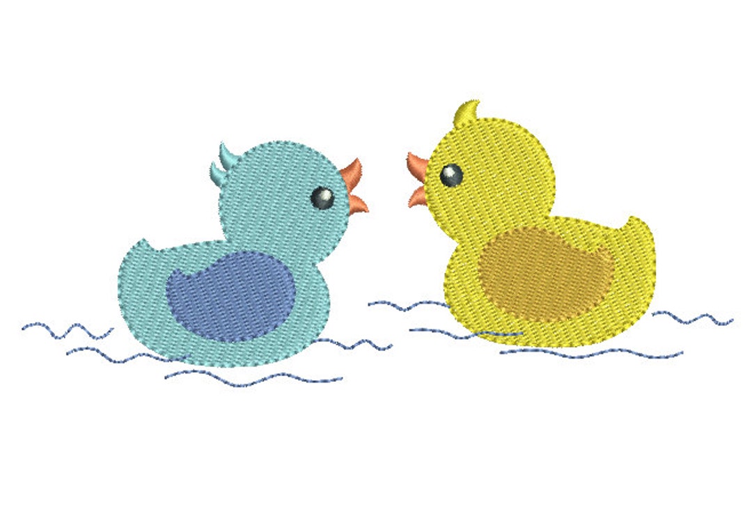 Cute Duck Machine Embroidery Design, Fill Stitch Duckling Machine ...