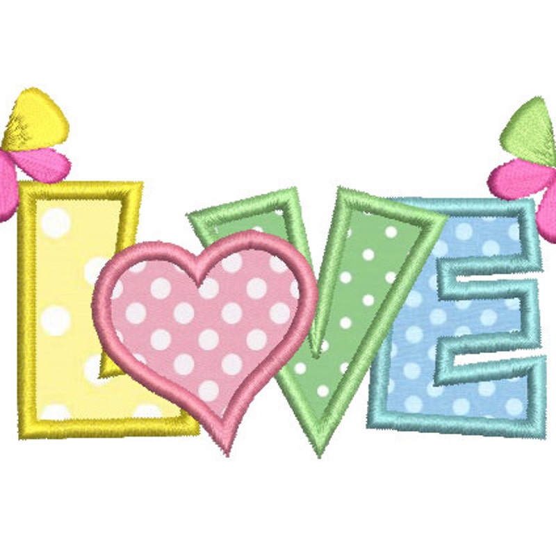Love Embroidery Word - Etsy