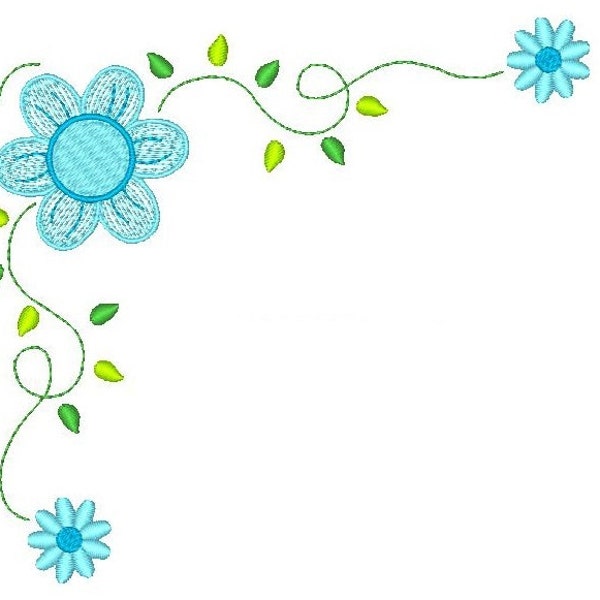 Corner Embroidery Designs - Etsy