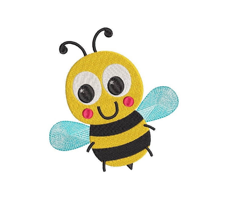 Bees - 2 Cute Machine Embroidery Designs, Bee, Fill Stitch Bees, Baby ...