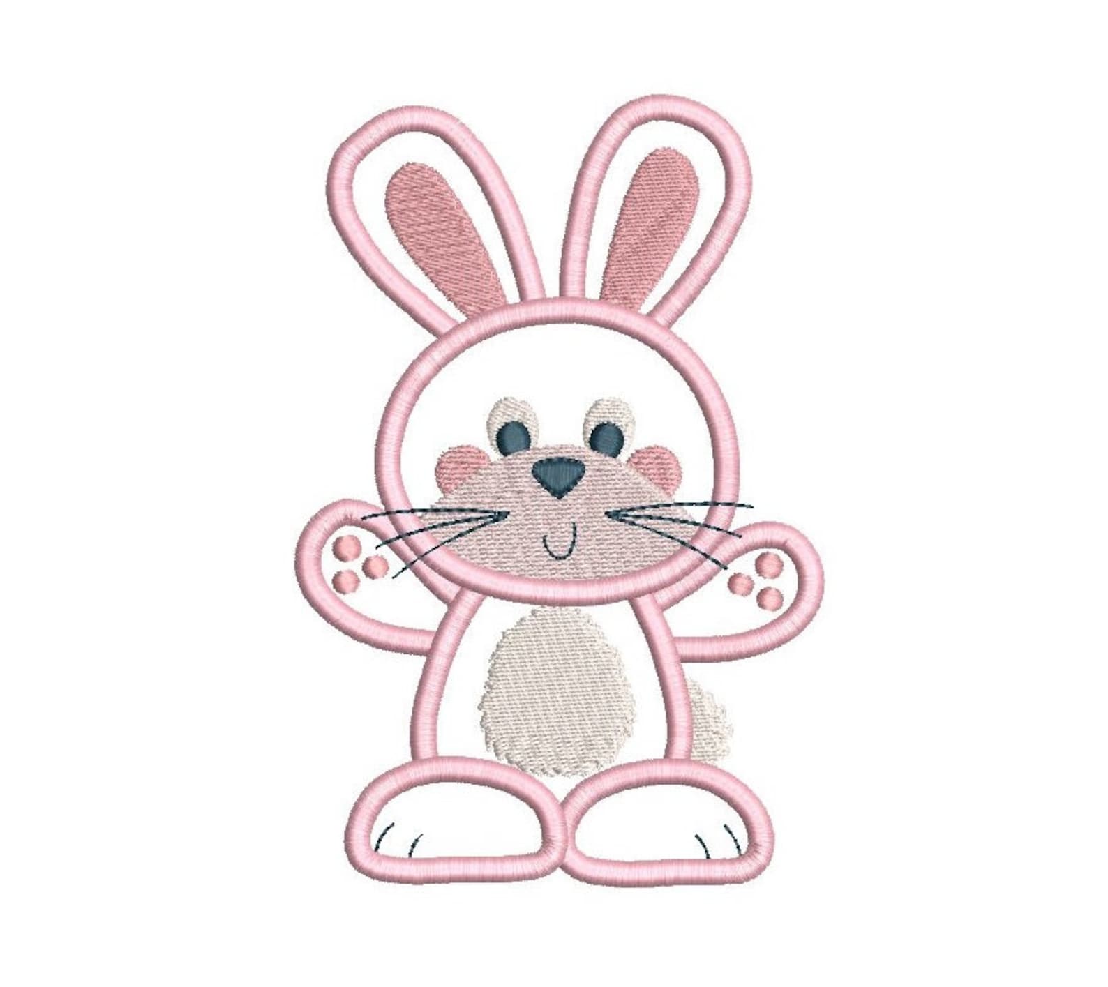 Easter Bunny Embroidery Applique Design Cute Bunny Applique - Etsy