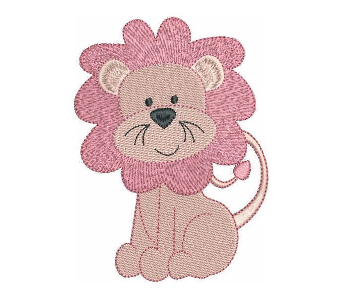 Jungle Animal Machine Embroidery Designs Fill Stitch Baby | Etsy