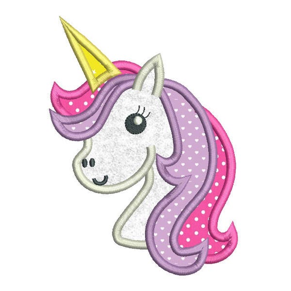 Unicorn Applique - Etsy