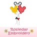 Mouse Ears Balloons Applique Machine Embroidery Design, Birthday ...
