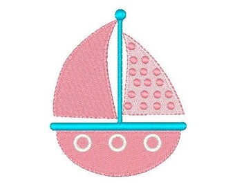 Boat embroidery | Etsy