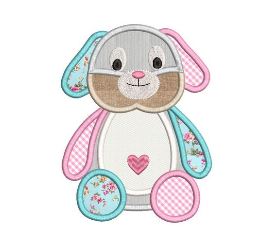 Bunny Embroidery Applique Design Cute Bunny Applique Baby | Etsy