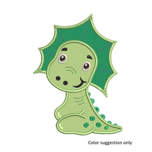 Dinosaur Embroidery Design, Fill Stitch Dinosaur, Baby Dinosaur, Cute ...