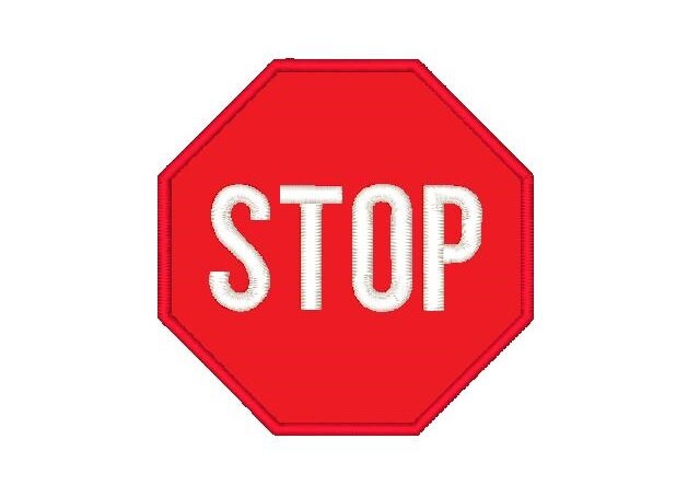 Embroidery Sewing & Fiber Mini Stop Sign Embroidery Design Small Stop ...