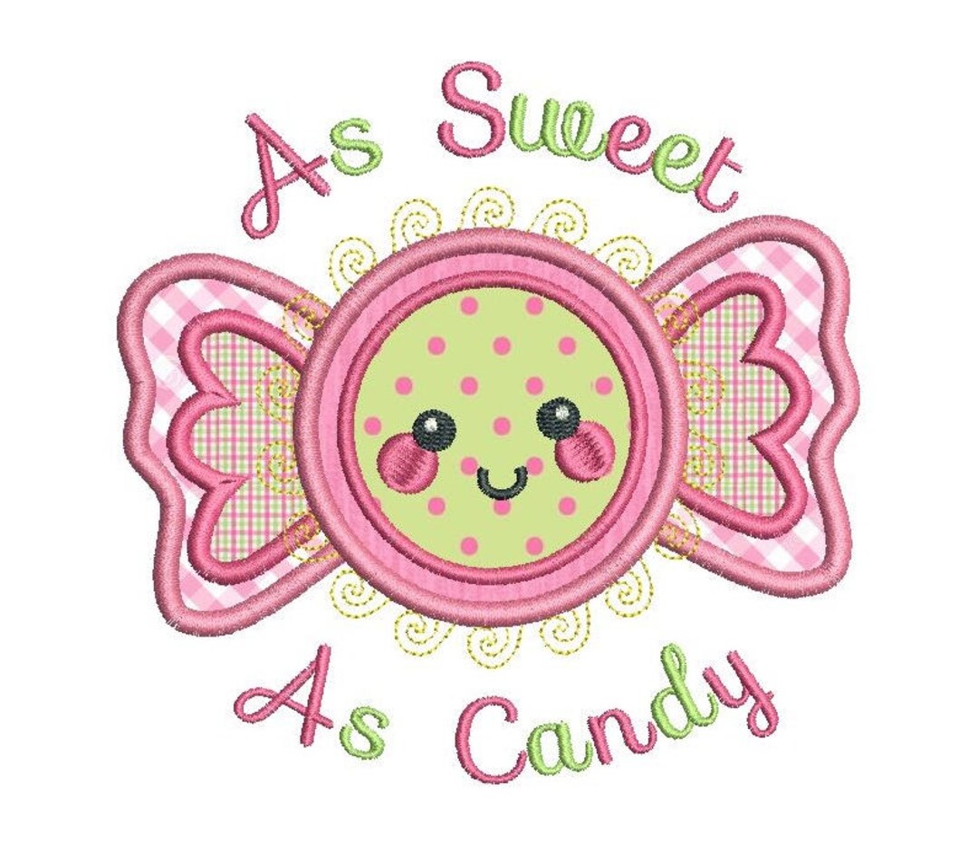 Candy Applique Machine Embroidery Design, Cute Girl's Design, Halloween ...