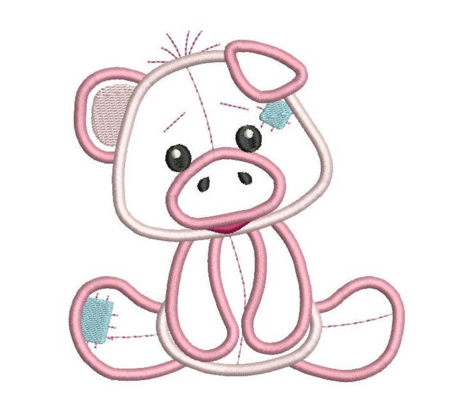 Baby Pig Machine Embroidery Applique Design Cute Pig Design | Etsy