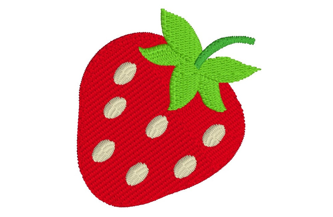 Mini Strawberry Machine Embroidery Design, Fill Stitch Strawberry ...